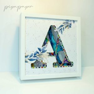 Cuadro de luz con tu letra en papel 3D - modelo Rama Azul - Pipapaper ...